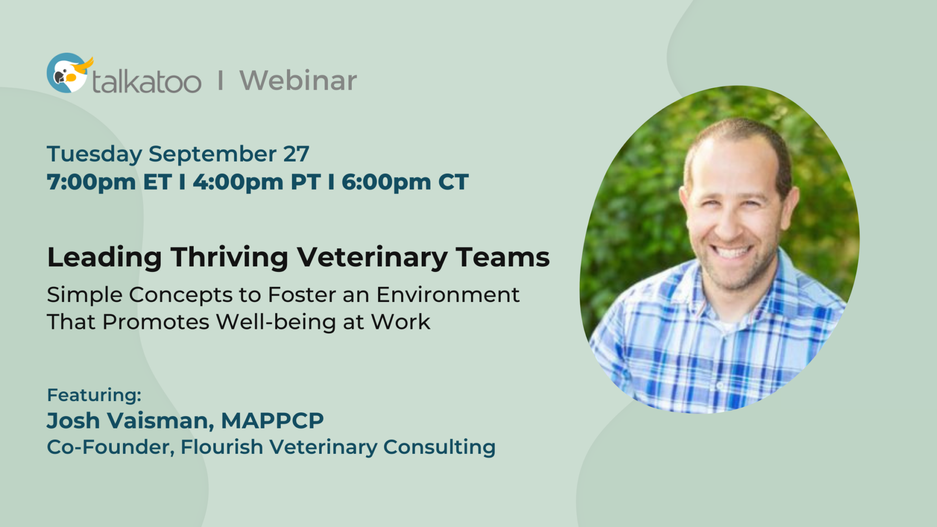 Leading Thriving Veterinary Teams - Josh